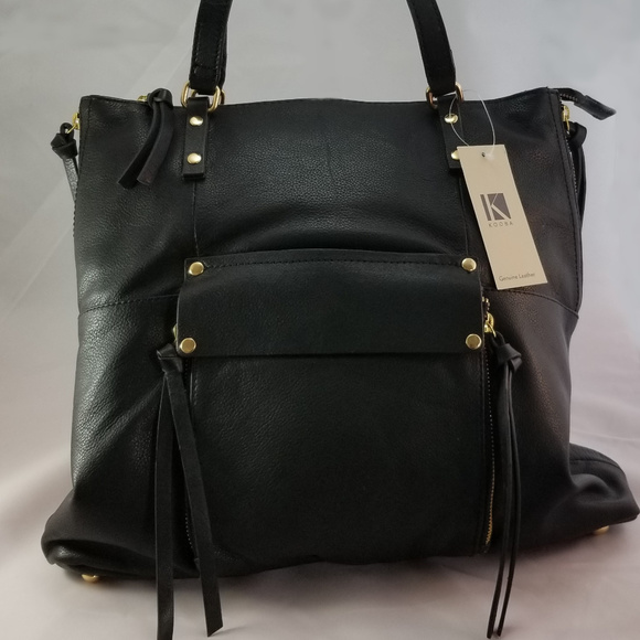 Kooba | Bags | Kooba Everette Genuine Leather Handbag Black | Poshmark